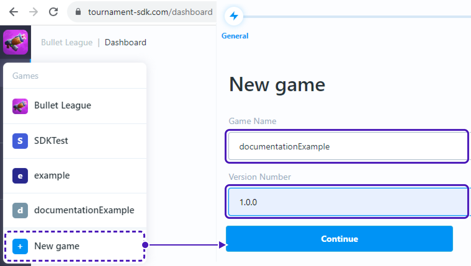 Getting started with Dashboard - Tournament SDK