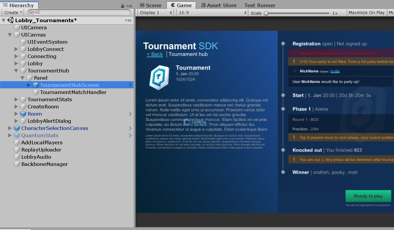 Quickstart - Tournament SDK